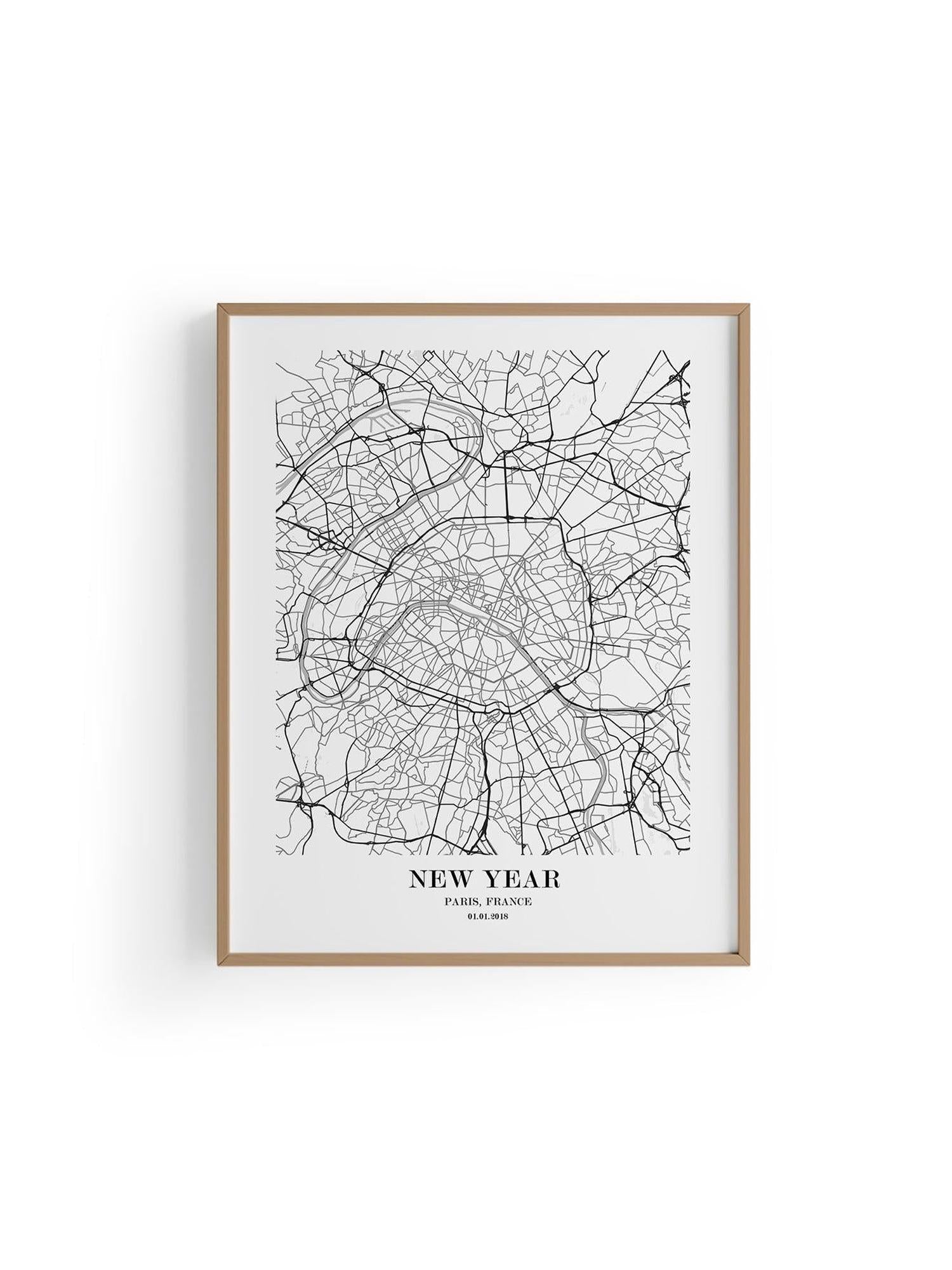 ODA.products - Paris Şehir Haritası Poster – nowshopfun
